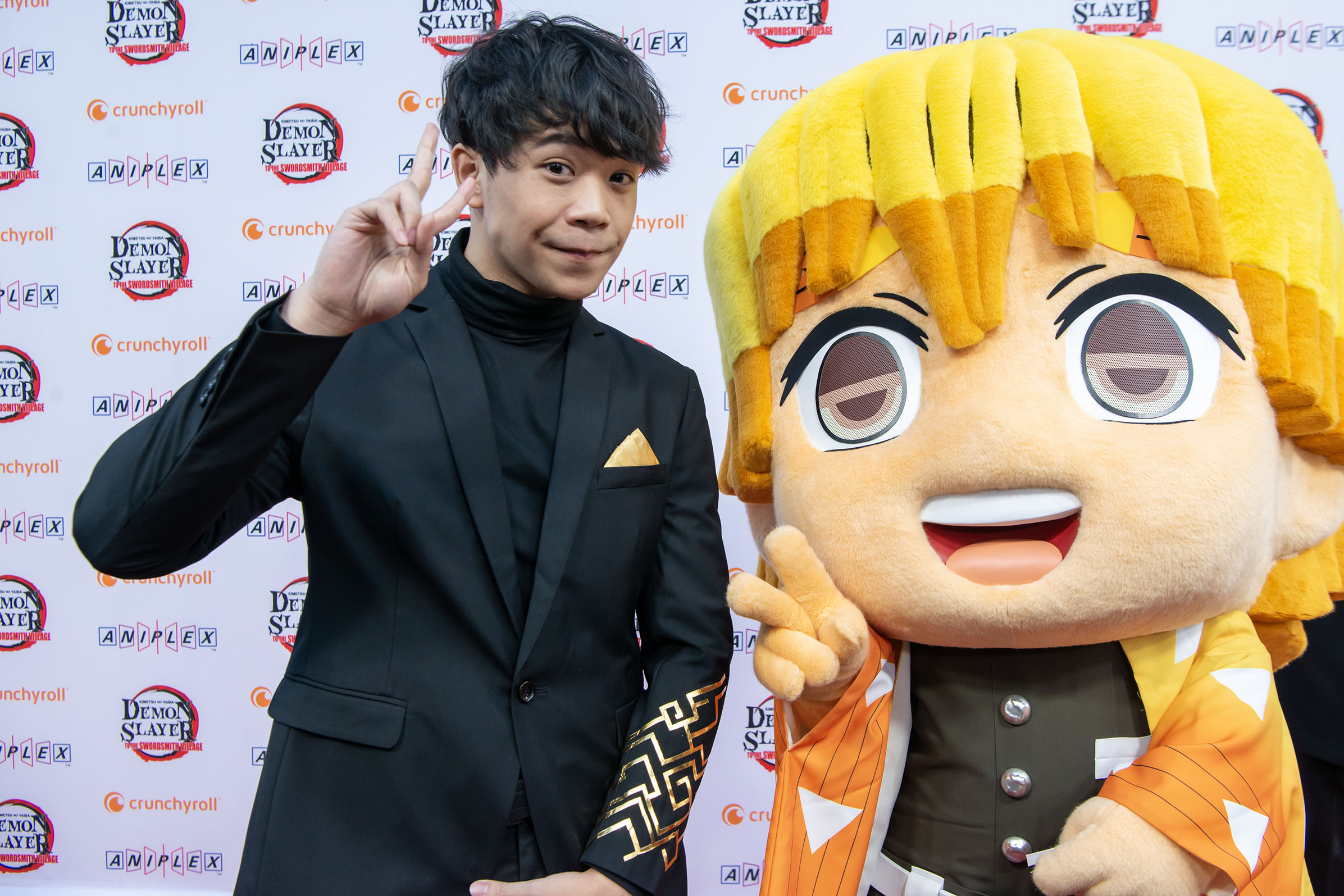 World's Collide at Demon Slayer: To The Swordsmith Village Red Carpet ...