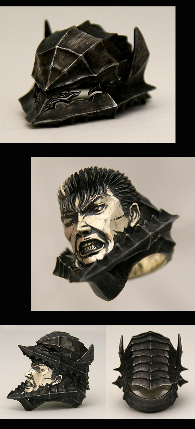Berserk Manga Inspires Silver Ring with Guts' Head - Interest - Anime ...