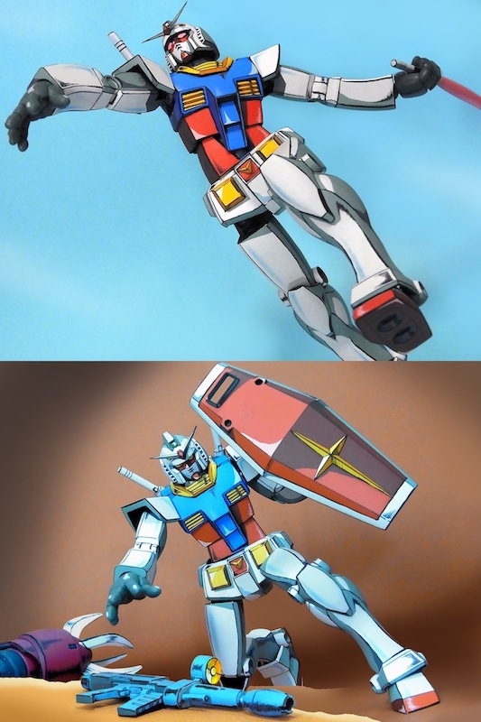 Gunpla Fan Turns Gundam Model Into A 2D Illustration - Interest - Anime ...