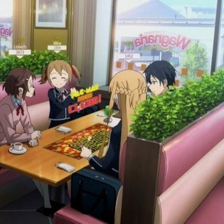 Kirito & Asuna Eat at Wagnaria Restaurant in Sword Art Online Film ...