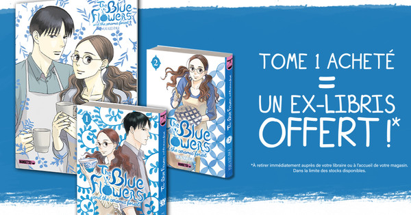 Un ex-libris pour le manga The blue flowers and the ceramic forest ...