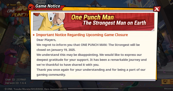 'One Punch Man - The Strongest' Game Ends Service Following U.S. TikTok ...
