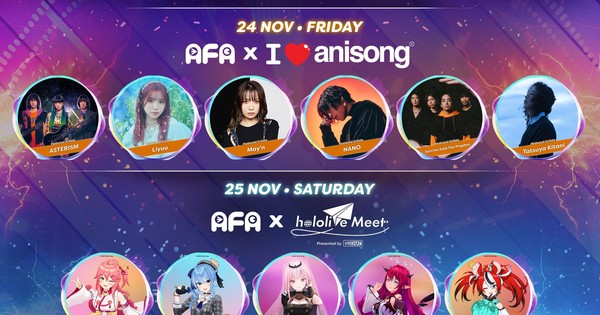 AFA Singapore Hosts May'n, Liyuu, Mori Calliope, FLOW, Nami Tamaki ...