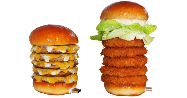 File Storage Gets Meaty with Life-Size Lotteria Burger USB Sticks ...