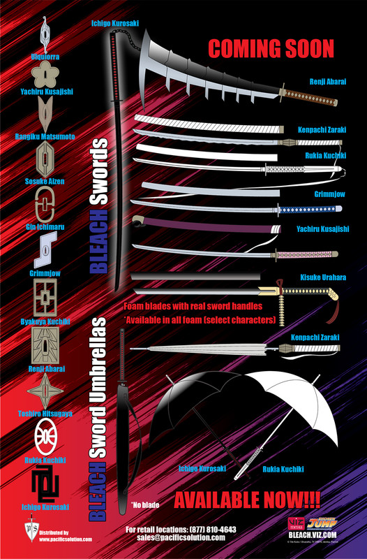 Stay Dry With Official Bleach Umbrella Swords - Interest - Anime News ...