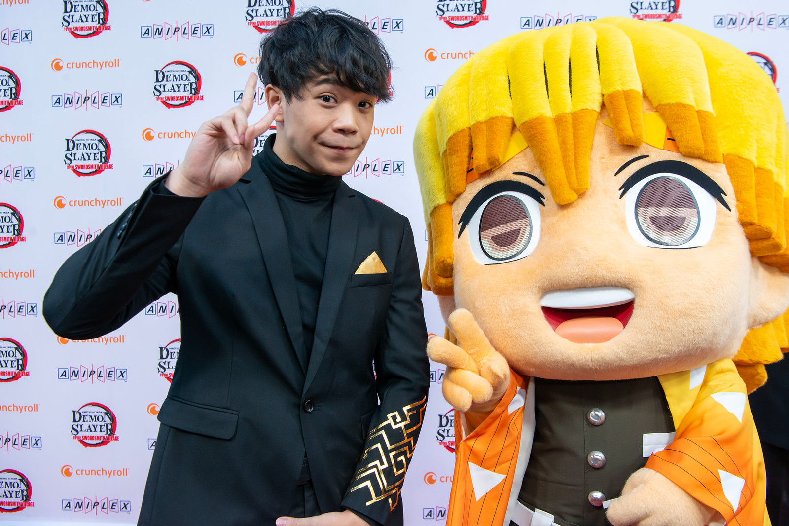 World's Collide at Demon Slayer: To The Swordsmith Village Red Carpet ...