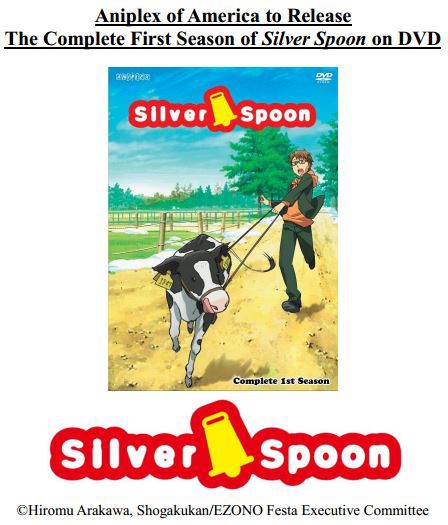 Aniplex of America to Release Silver Spoon on DVD - Anime News Network